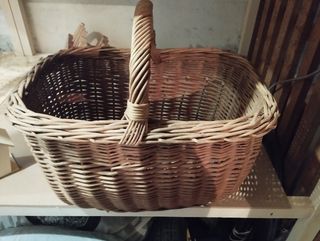 cestino in rattan  34x46 cm altezza 25 cm