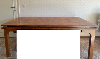 Tavolo radica di noce altezza modificabile