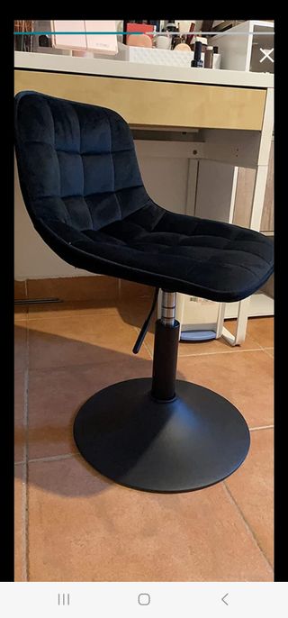 sgabello scamosciato nera 