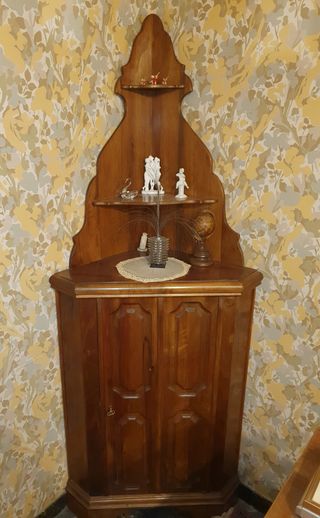 Mobile ad angolo in legno massello anni ’50 