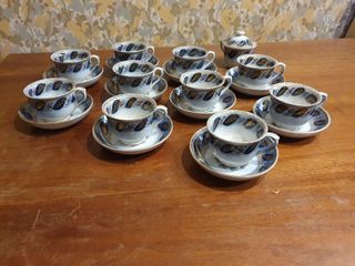 Servizio 10 tazze da the anni 50 Roseraie 