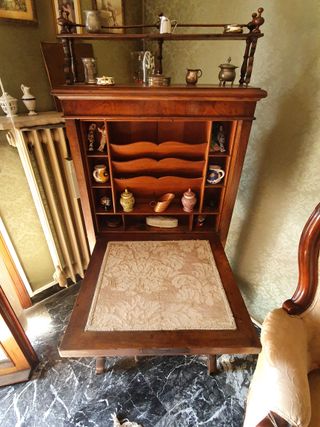 Antiquariato - Consolle antica con anta a ribalta 