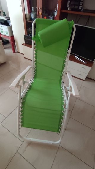 Sedia reclinabile verde