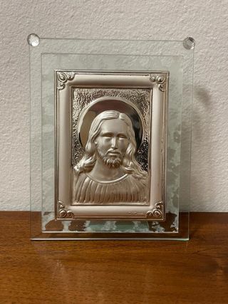 Icona in bilaminato argento 