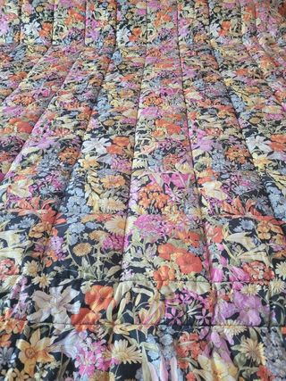 Piumone matrimoniale a fiori/giallo 