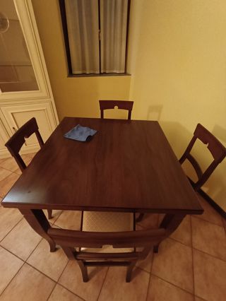 tavolo allungabile con 4 sedie annesse
