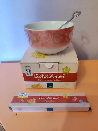 Ciotola Thun Cuore + forchettina Cuore