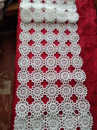 runner bianco uncinetto 