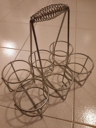 Cestello portabottiglie in metallo