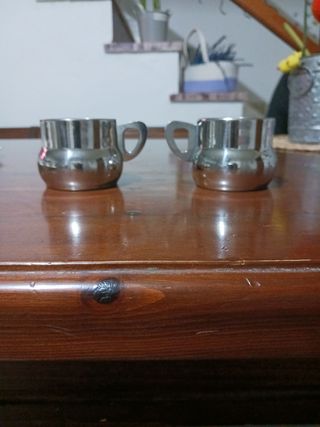 due tazzine acciaio inox