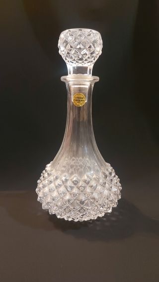 cristal d'arques bottiglia in cristallo vintage