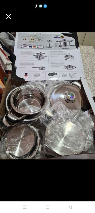 23 pezzi batteria di pentole acciaio inox 