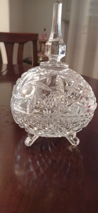 vasa cristallo con coperchio 