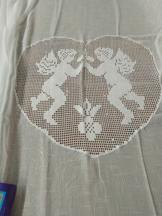 coppia tendoni angeli artigianali a macchina bianc