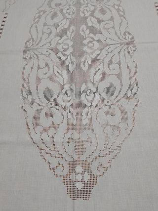 tovaglia x12 senza tovaglioli a mano antica