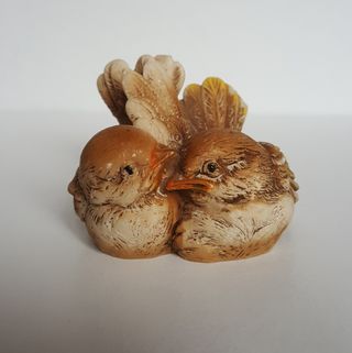Coppia uccellini in resina cm.5x3.5