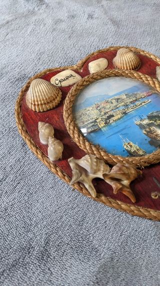 Quadretto portachiavi con conchiglie di Genova