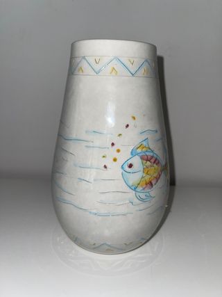 vaso fiori dipinto a mano