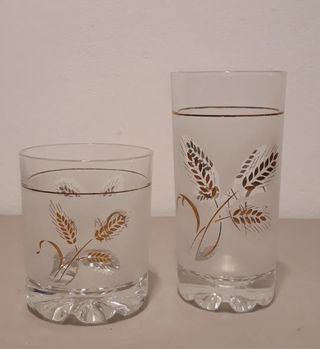 servizio di bicchieri in vetro vintage