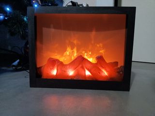 finto camino con fiamma finta