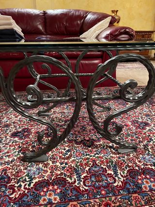 TAVOLINO DA INTERNO/ESTERNO in ferro battuto