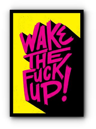 wake up motivational art