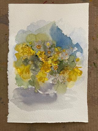 Acquerello vaso di fiori 