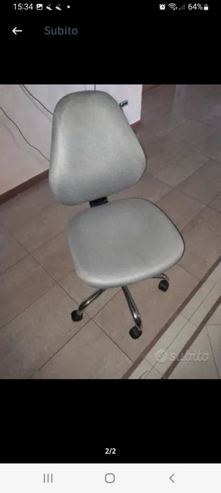 Sedia da scrivania con rotelle 