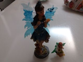 2 Fata fatine ali fatina verde blu piccola grande