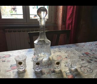 Set bicchierini liquore RCR CRISTALLO + bottiglia