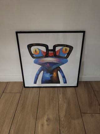 Quadro Rana dipinto a mano