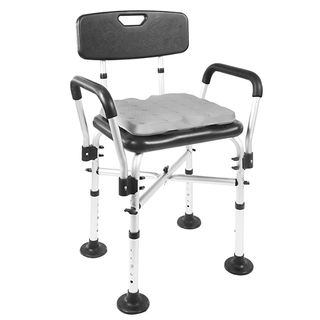 sedia doccia alluminio regolabile con cuscino