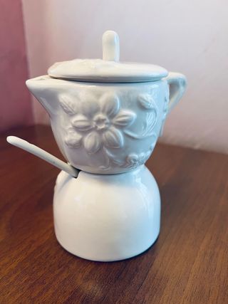 Caffettiera porcellana bianca 