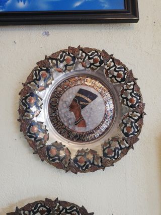 piatto decorativo vintage rame Egitto 
