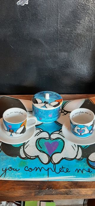 set 2 tazzine con zuccherieta Mickey Mouse
