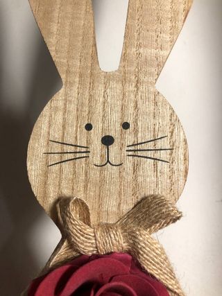 Coniglio in legno per San Valentino o Pasqua 