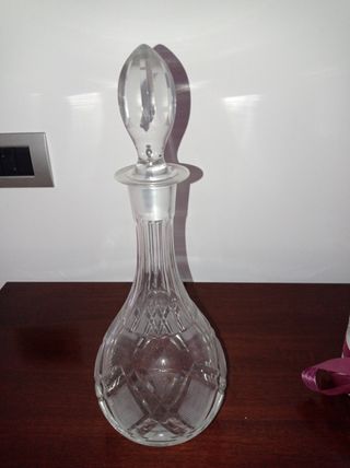 bottiglia vetro lavorato vintage