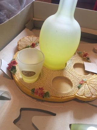 Servizio limoncello vetro satinato