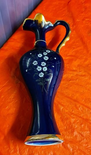 Brocca blu cobalto ed oro zecchino