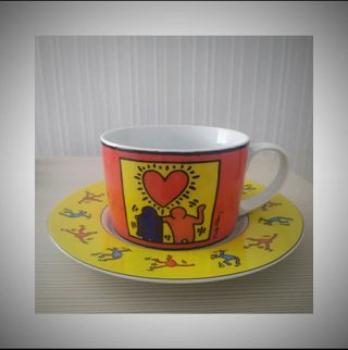 Tazza + piatto Keith Haring