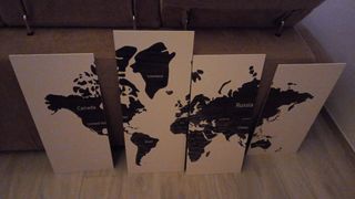 Quadro componibile mappamondo