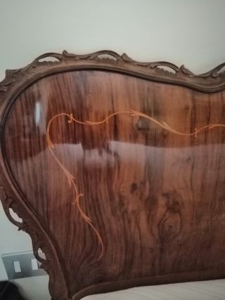 Letto in noce anni '50