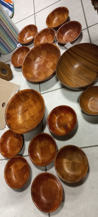 2 servizi di ciotole per verdure in plastica 5 cad