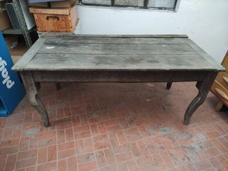 Antico tavolo rustico madia in noce massello