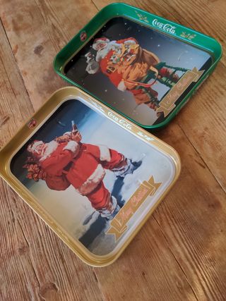 coppia vassoi coca cola 