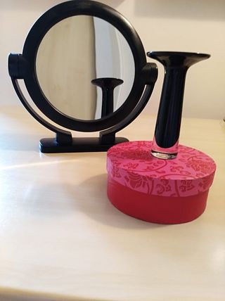 Specchio da toeletta vintage rotondo reclinabile