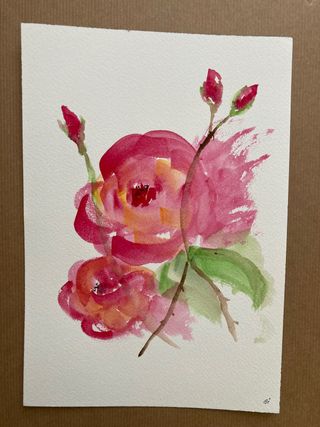 Acquerello originale rose 