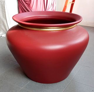 VASO COPRIVASO IN CERAMICA DECORATO MADE IN ITALY