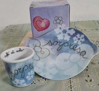 Set 1 bicchierino + 1 piattino Thun 