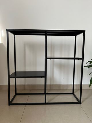 Consolle scaffale in metallo nero